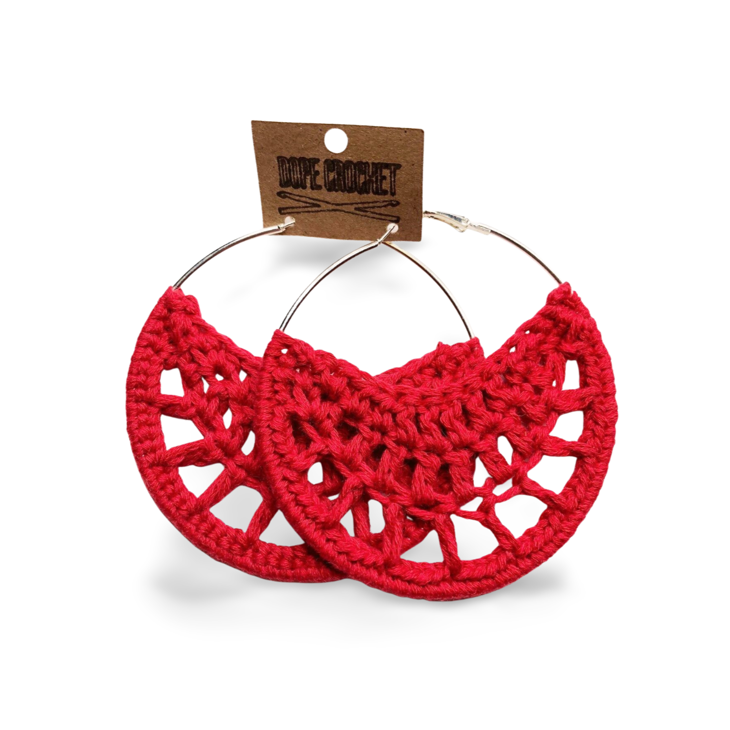 Cotton Crochet Hoops in Purple by DopeCrochet